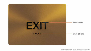 EXIT Sign-Gold(Aluminium, Gold/Black,Size 5x7) The Sensation line-Ref05 ...