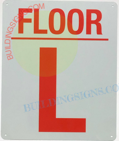 L FLOOR SIGN