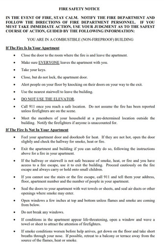 Fire Safety Notice- Non Fireproof nyc (pdf file)