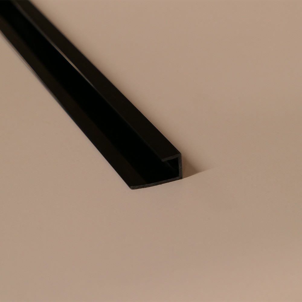 PVC Wall Panel End Cap Trim Black