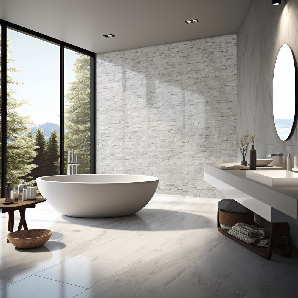 Natural Stone Light Grey Matt PVC Wall Panel (8mm)