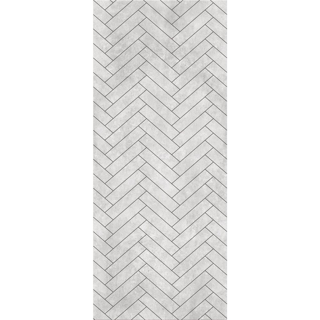 Chevron Grey Matt Tile Effect PVC Wall Panel (8mm)