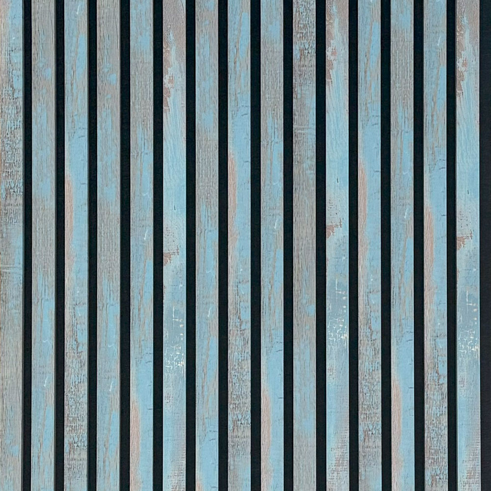 Acoustic Slat Wall Panel (Rustic Blue / 15 Slat)