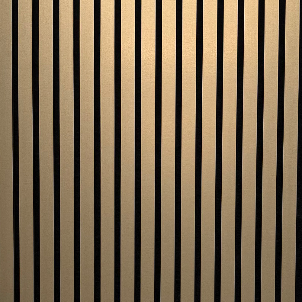 Acoustic Slat Wall Panel (Metallic Gold / 15 Slat)