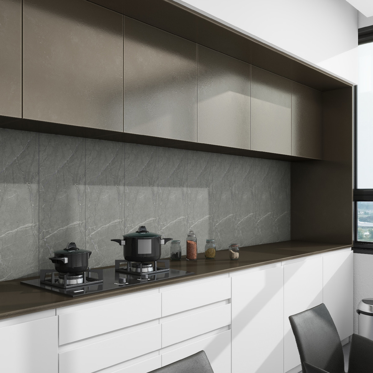 SolidStyle Mercury Stone Grey Smooth Wall Panel Tile (Pack of 4)