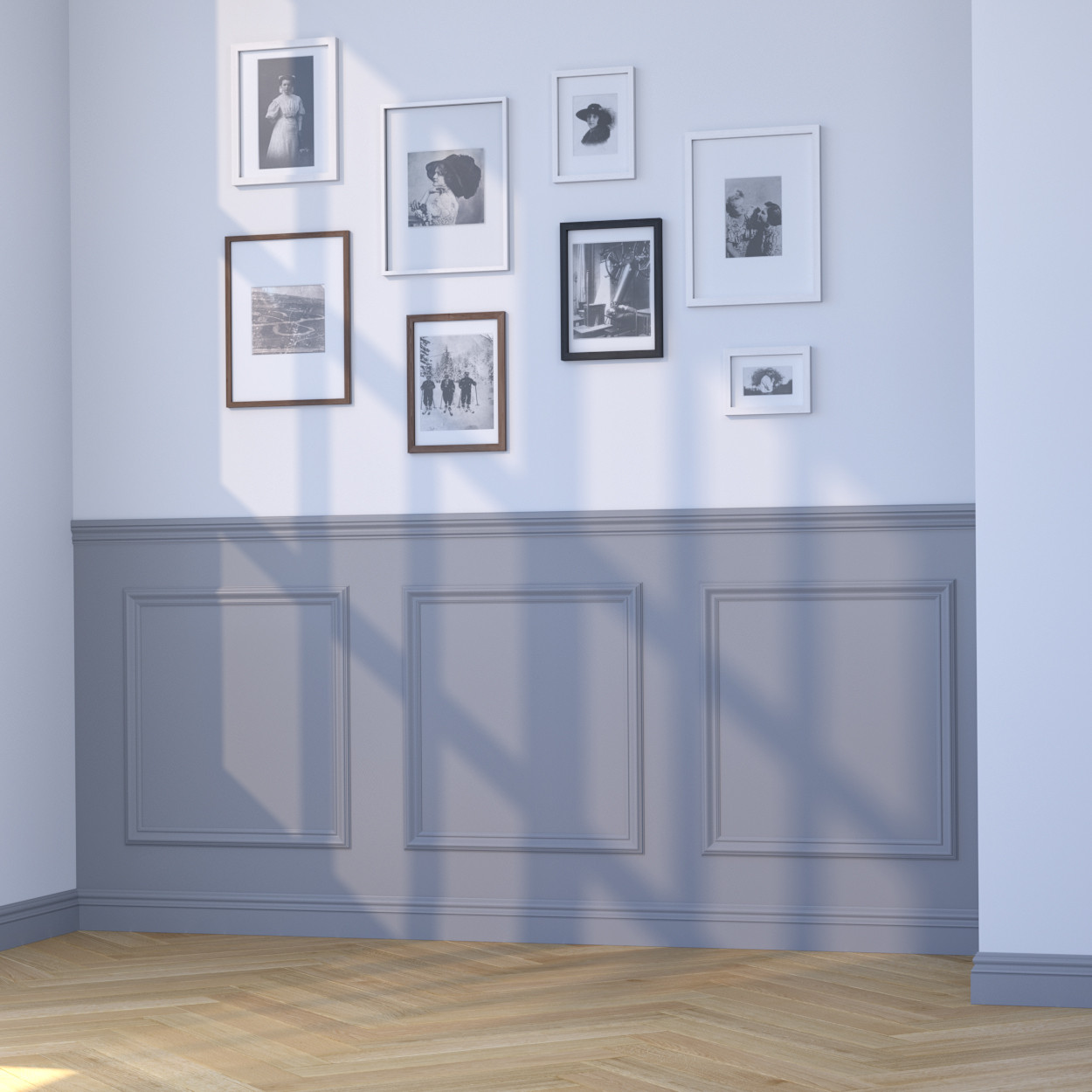 Florence Classic MDF Half Wall Panelling Kit