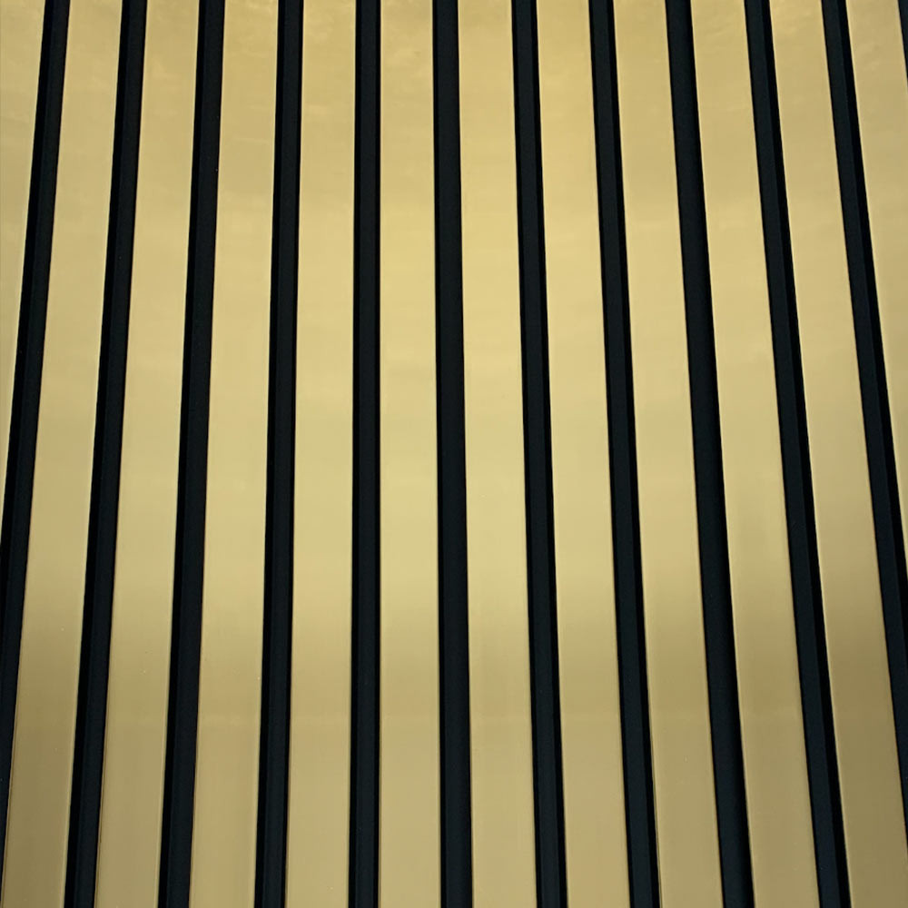 Waterproof Metallic Gold 3D Slat Wall Panel