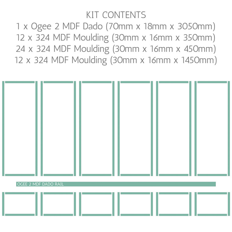 Classic MDF Wall Panelling Kit