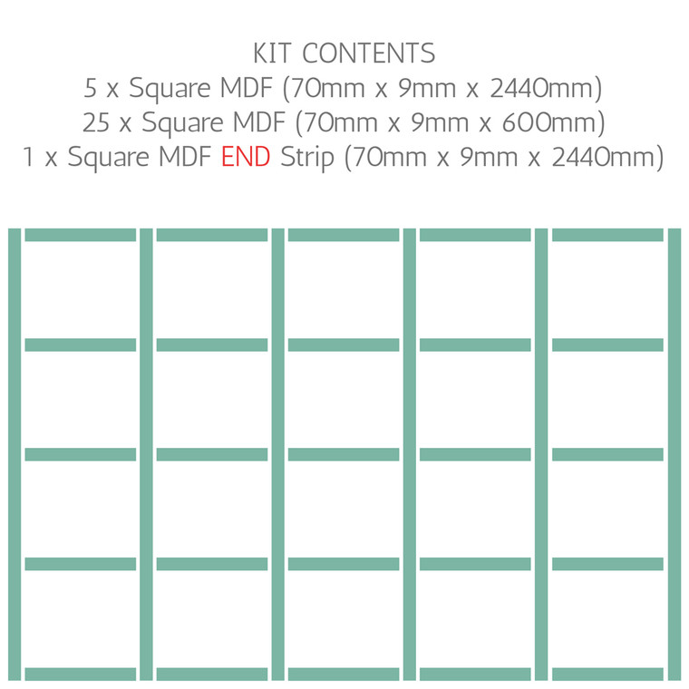 Shaker MDF Wall Panelling Kit