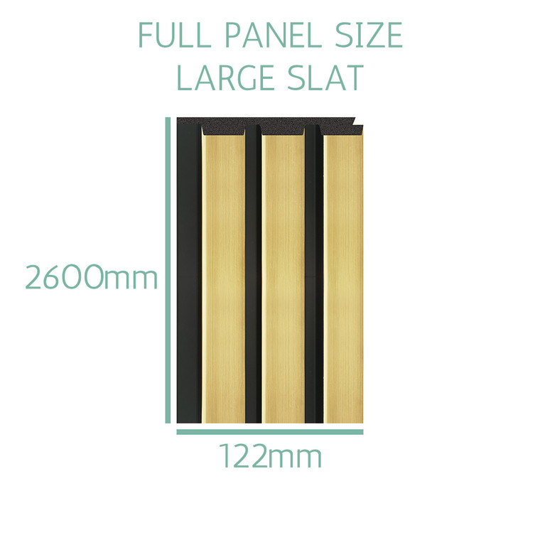 Waterproof Metallic Gold 3D Slat Wall Panel