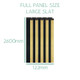 Waterproof Metallic Gold 3D Slat Wall Panel