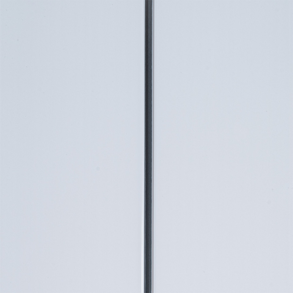 Plain White Gloss Chrome Stripe PVC Wall Panel (8mm)