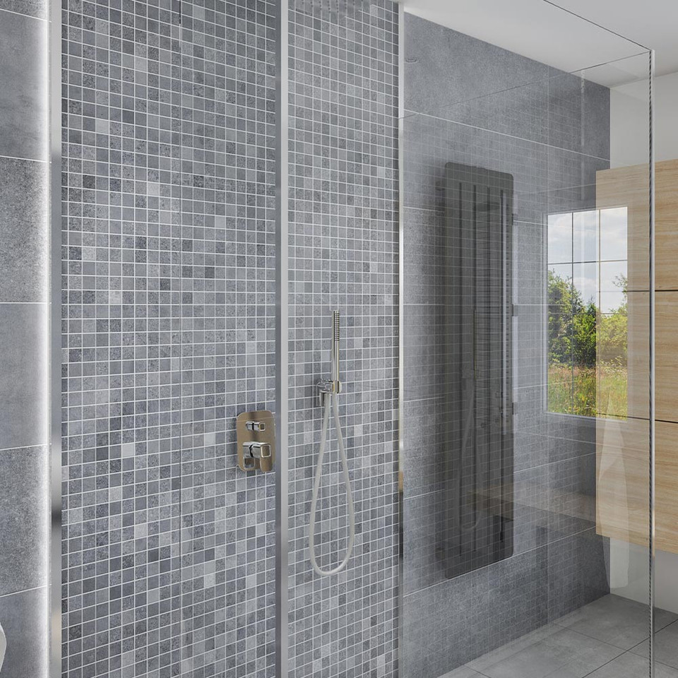 Mosaic Blue Matt Tile Effect PVC Wall Panel (8mm)