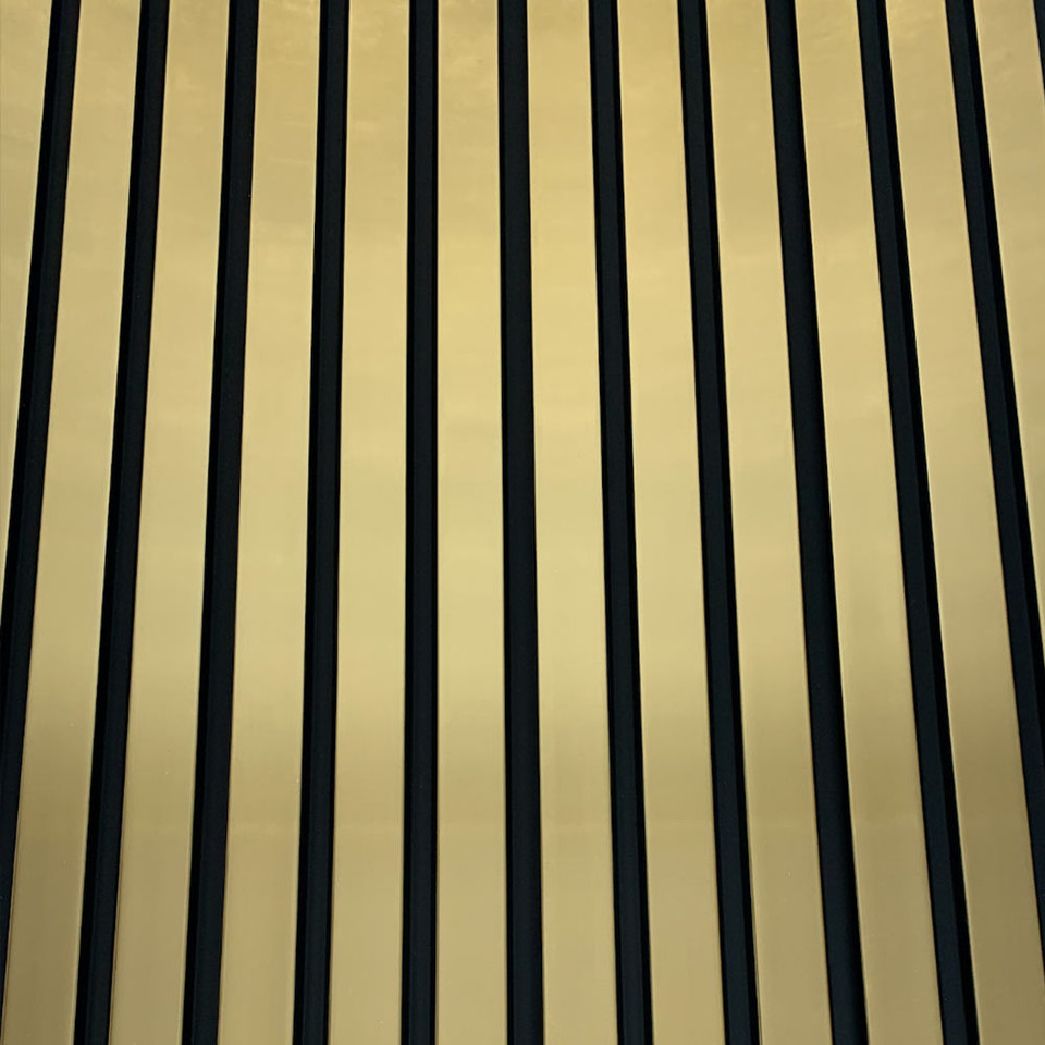 Waterproof Metallic Gold 3D Slat Wall Panel
