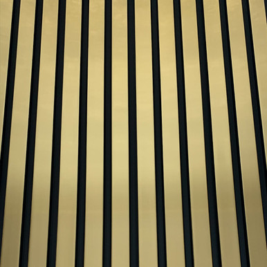 Waterproof Metallic Gold 3D Slat Wall Panel
