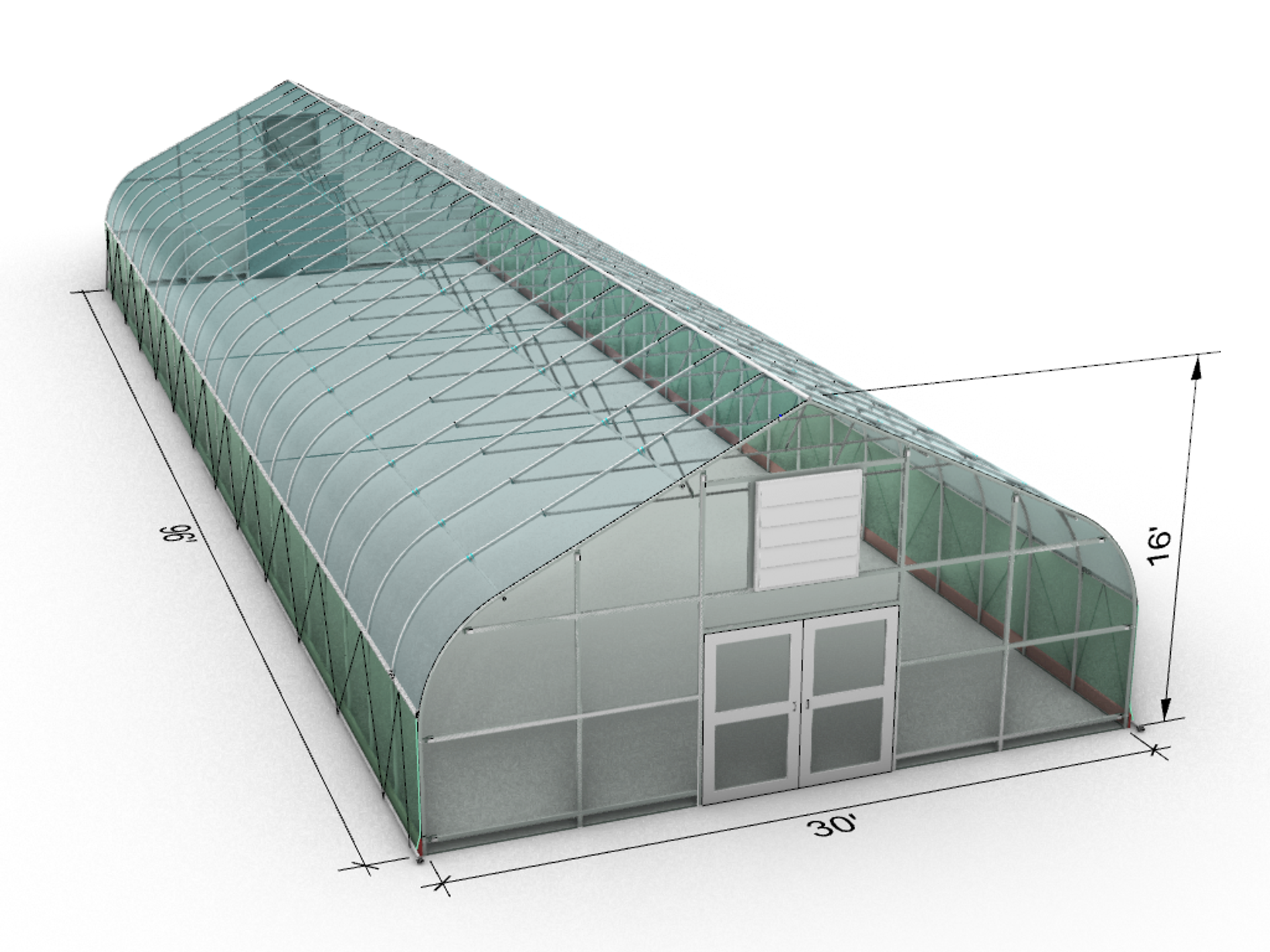 High Tunnel Greenhouse 30x96 - Grow Year-Round - Rimol Greenhouses