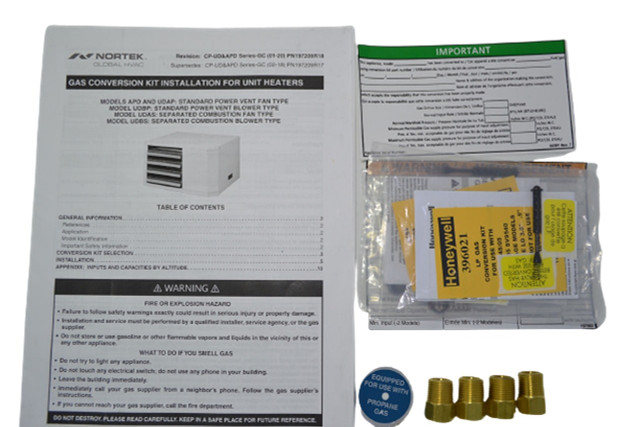 Propane (LP) Conversion Kits for Reznor Heaters