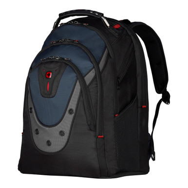Ibex 17" Laptop Backpack Black/Blue - Wenger Australia