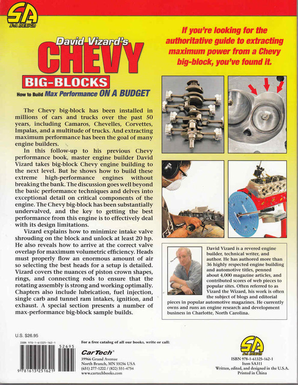 David Vizard's Chevy Big Blocks How to Build Max Performance On A ...