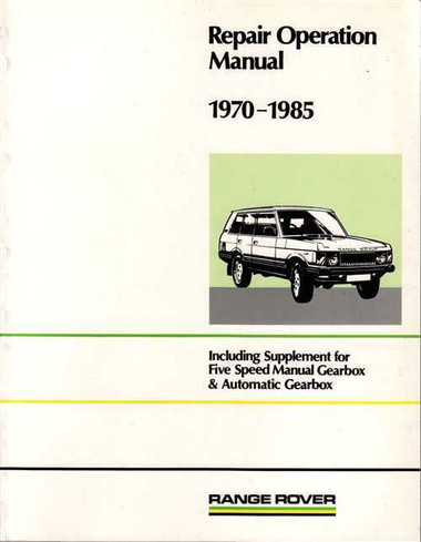 Range Rover 1970 - 1985 Workshop Manual (9781855201224, AKM 3630)