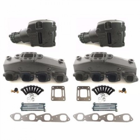 Sierra MerCruiser 7.4 454 502 Exhaust Manifold & Riser Kit 18-1957-1 18 ...
