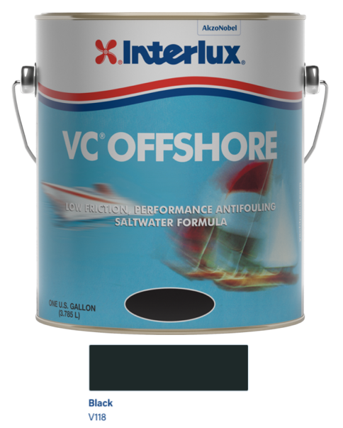 Interlux VC Offshore Vinyl Bottom Paint- Black- Gallon V118/1