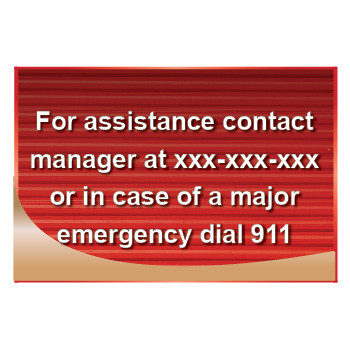 For Assistance Contact the Manager Sign - Jenkins - Signquick