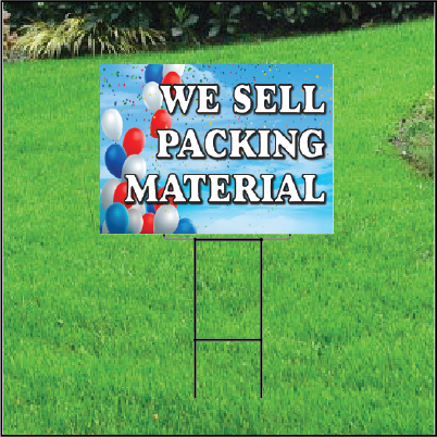We Sell Packing Materials Self Storage Sign - Balloon Sky - Signquick