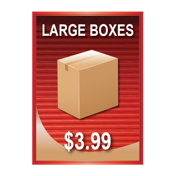 Large Boxes Sign $3.99 - Jenkins - Signquick