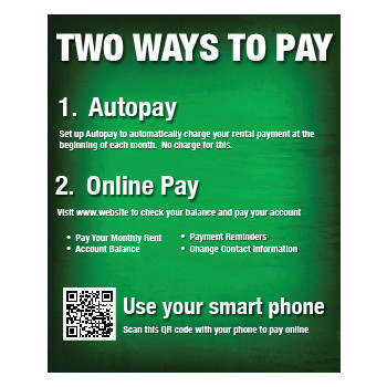 Two Ways to Pay Sign - Signquick