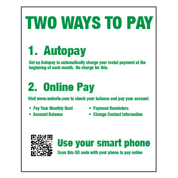 Two Ways to Pay Sign - Signquick