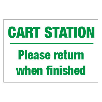 Cart Station Sign - Signquick