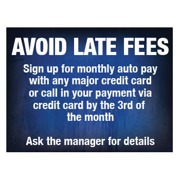 Avoid Late Fees Sign - Signquick