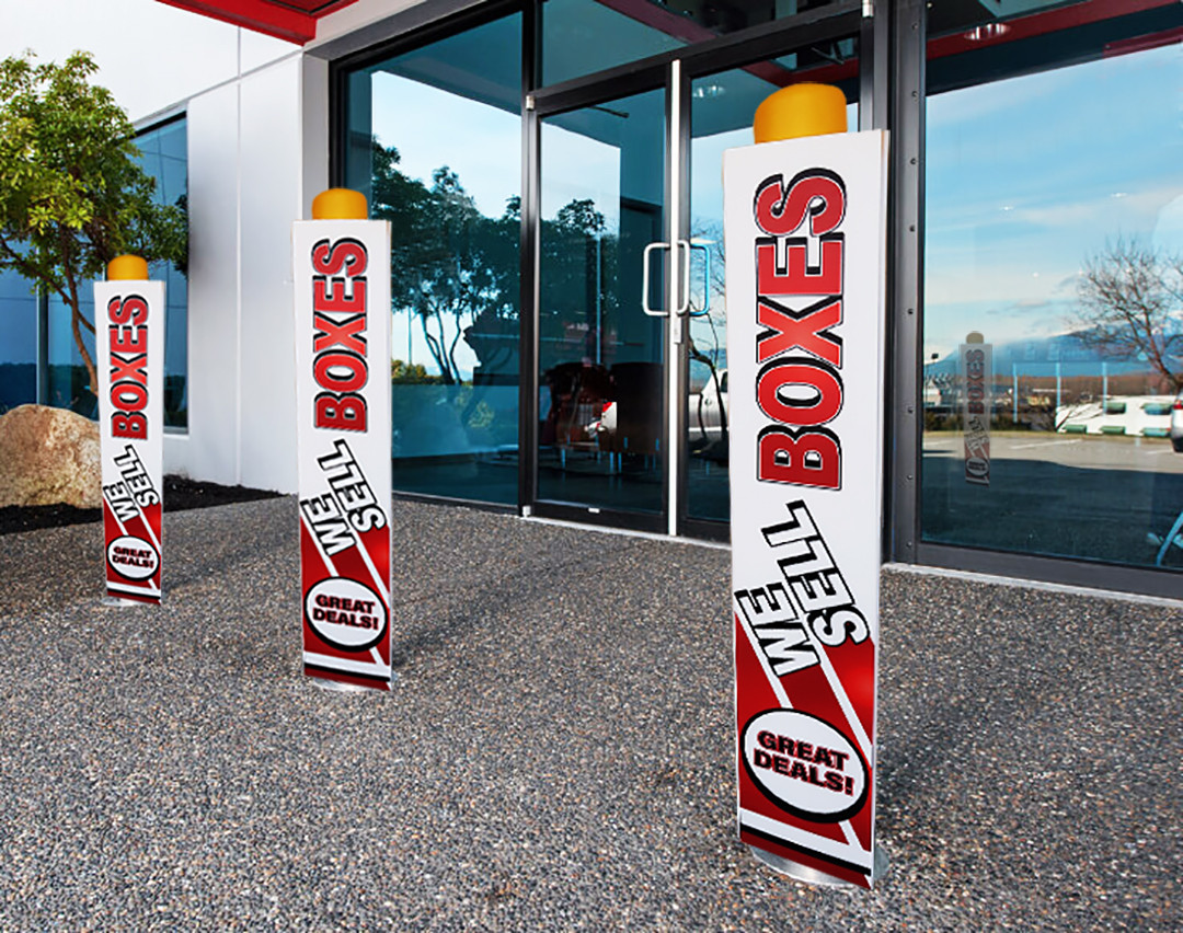 Custom Bollard Cover Signs - Signquick
