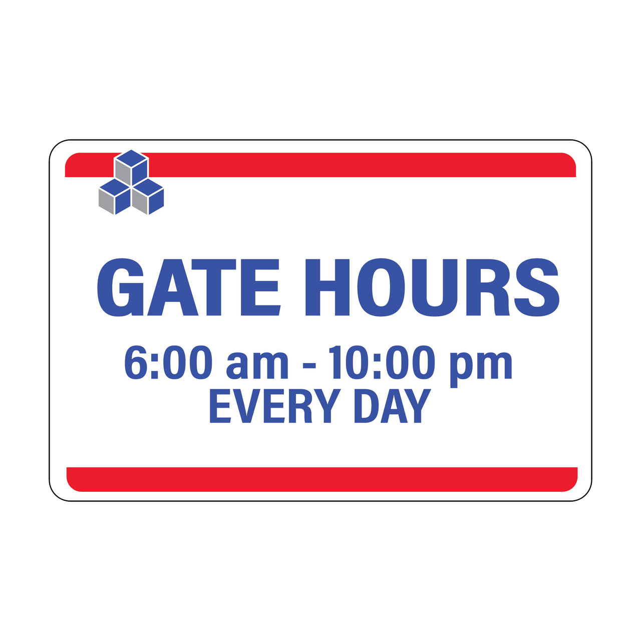 Gate Hours - Devon - Signquick