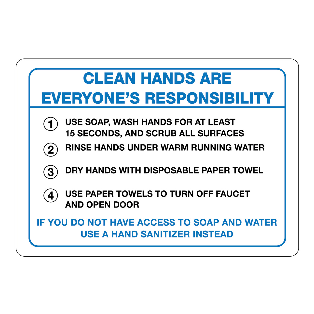 Clean Hands - Wall Sign - Signquick