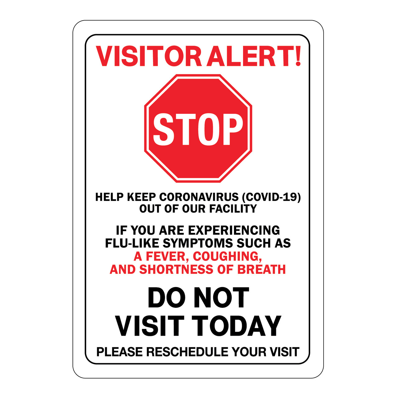Visitor Alert Signs - Wall Sign - Signquick