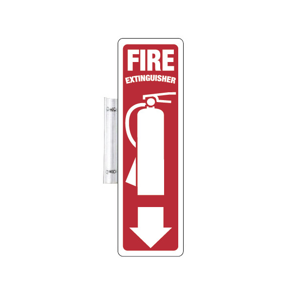 Fire Extinguisher Sign - double sided with bracket - Signquick