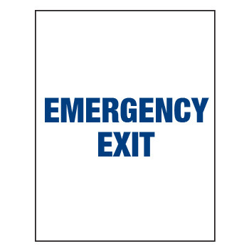 Emergency Exit Sign - 7" x 9" Dibond - Signquick