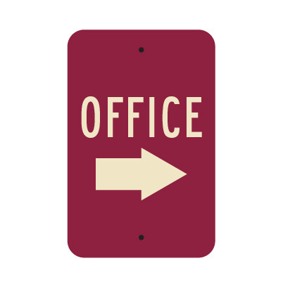 Office With Right Arrow Sign - Signquick