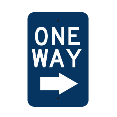 One Way With Right Arrow Sign - Signquick