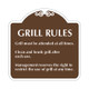 Grill Rules Sign 18" x 18" - Signquick
