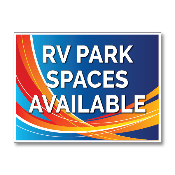 Blue Swoosh RV Park Yard Signs - Signquick