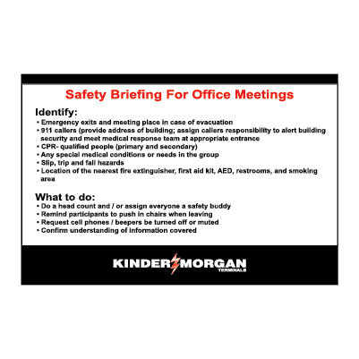 Safety Briefing for Office Meetings Signs - Signquick