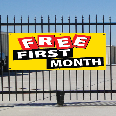 Free First Month Banner - Festive - Signquick