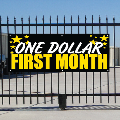One Dollar First Month Banner - Celebration - Signquick