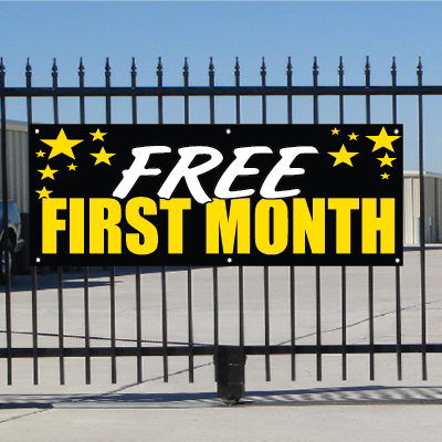 Free First Month Banner - Celebration - Signquick