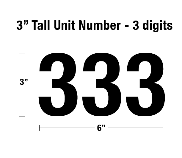 Self Storage Unit and Door Number Decals - Signquick