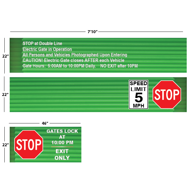 Self Storage Gate Signs - Jenkins - Signquick