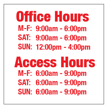 Office and Access Hours Sign - Signquick